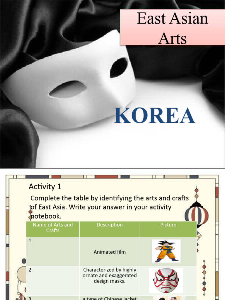 East Asian Arts & Crafts Guide | PDF | Korea | Mask