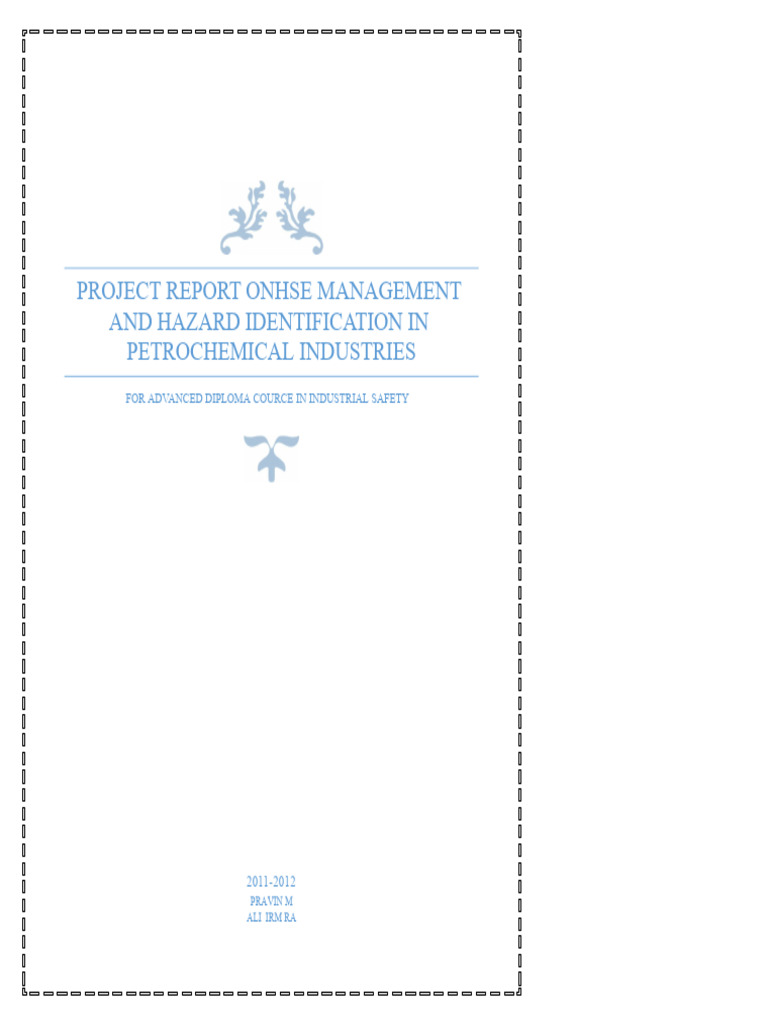 Project Report On Hse Management and Haz | PDF | Personal Protective ...