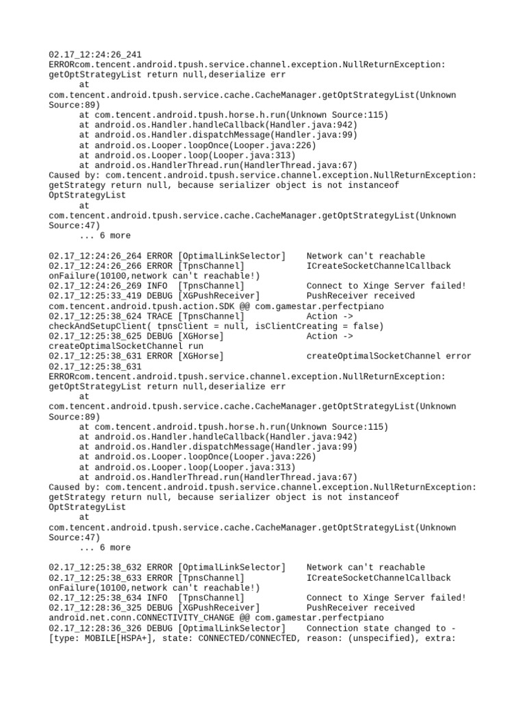 Log-20240217 1229 1 | PDF | Thread (Computing) | Java (Programming Language)