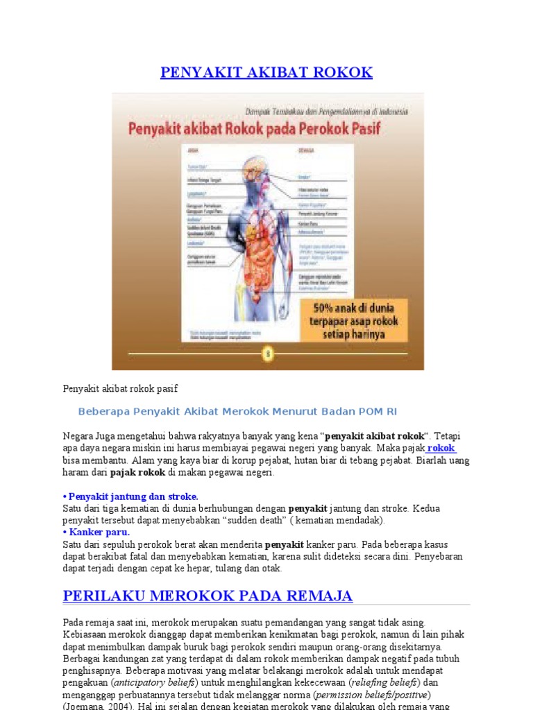 Penyakit Akibat Rokok | PDF