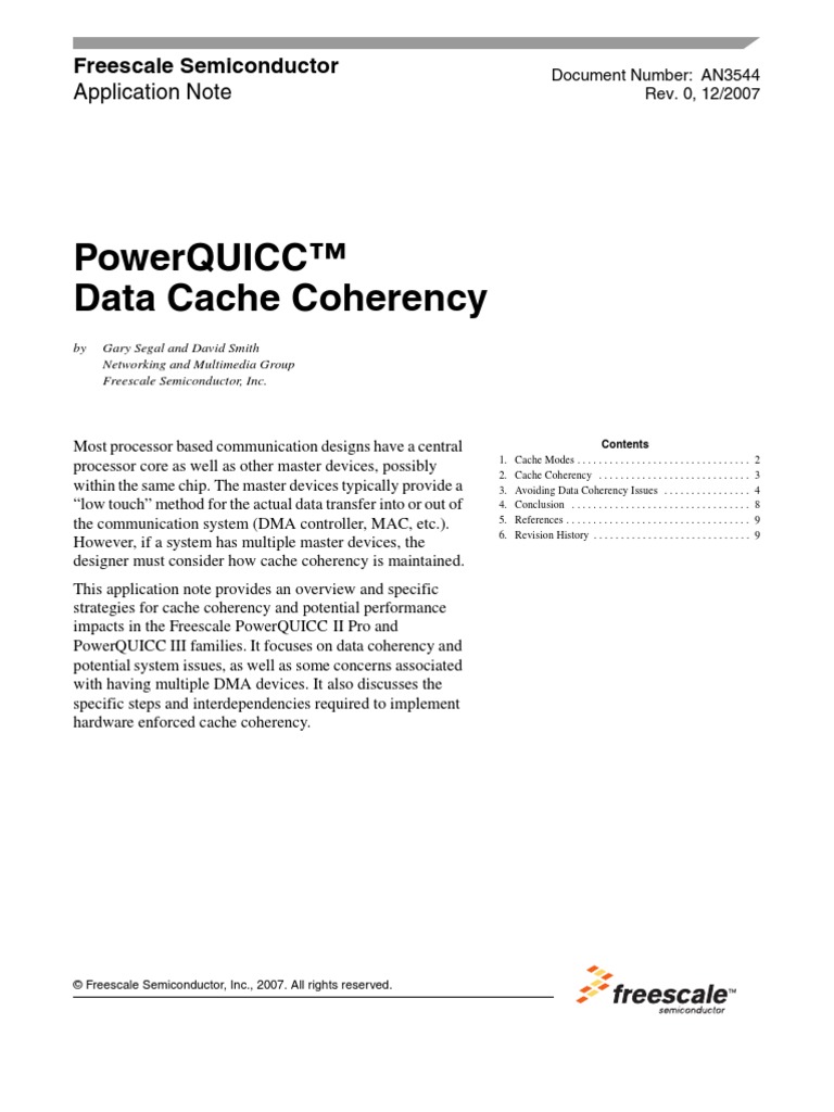 Cache AN3544 | PDF | Cpu Cache | Cache (Computing)