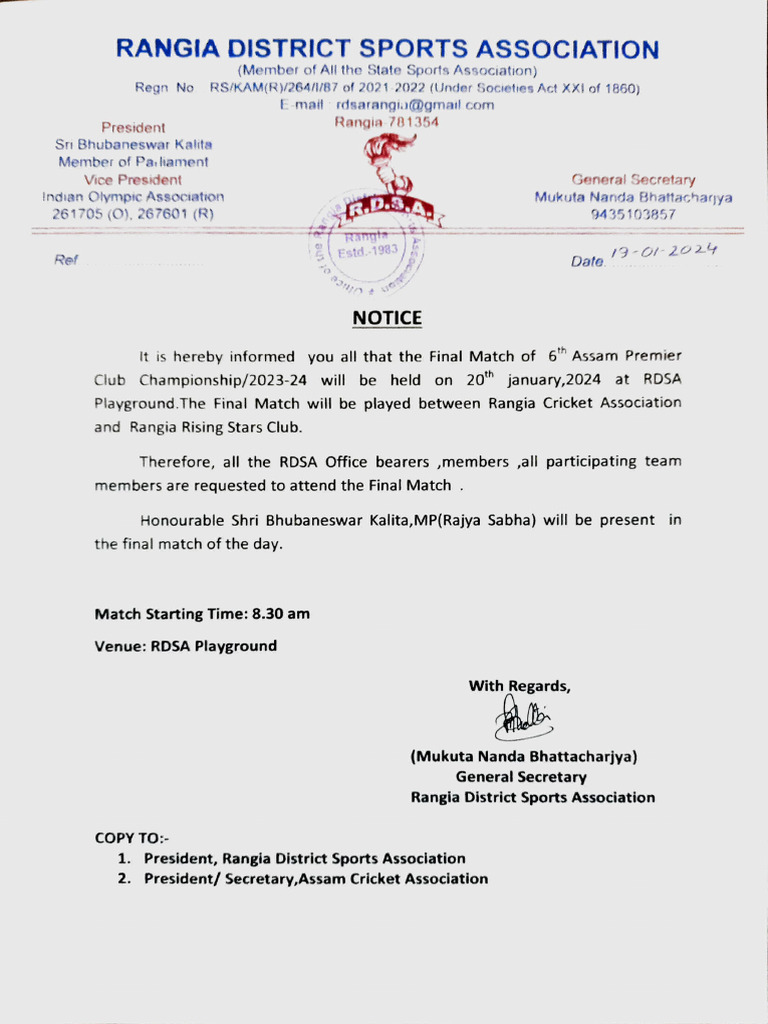 Rdsa Notice-19-01-24 | PDF