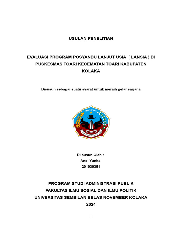 Proposal Yang Benar | PDF