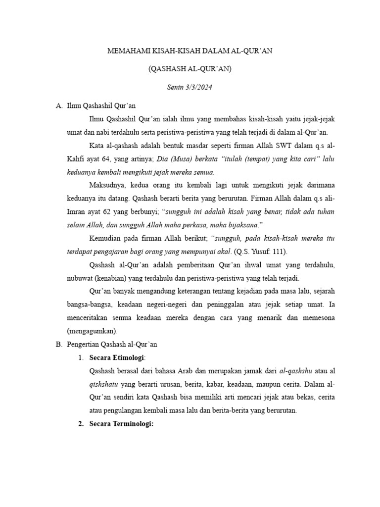 Qashash Al-Qur'an | PDF