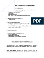 Program For Investiture Tagalog Version Script and Spiel 1 | PDF