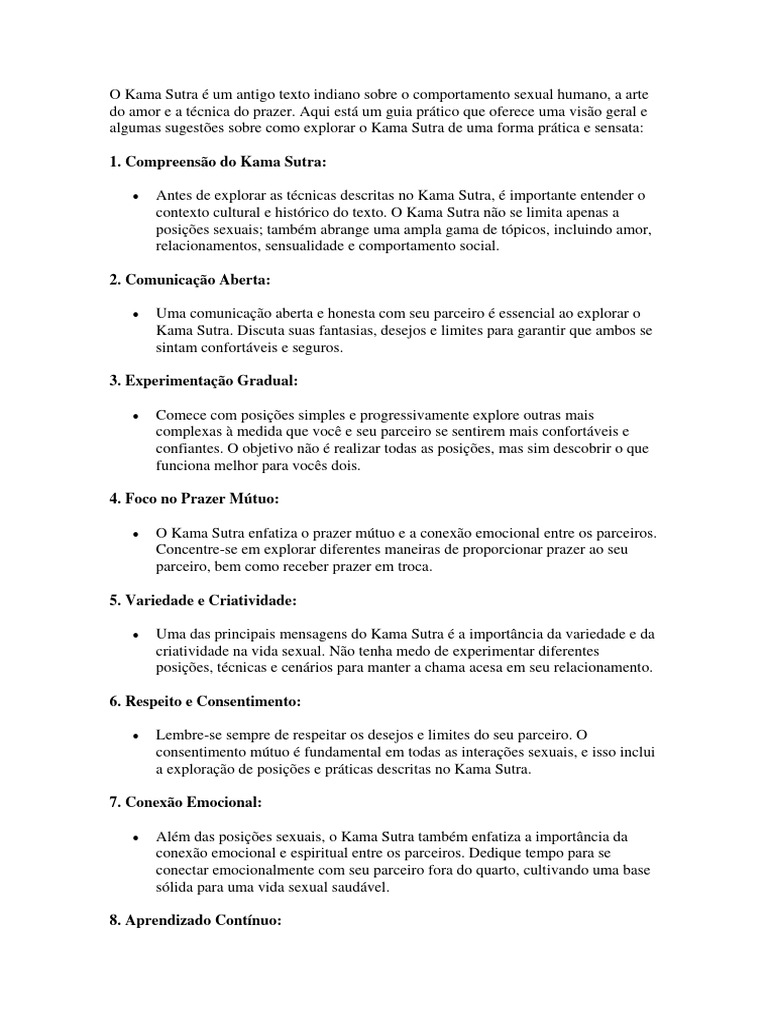 O Kama Sutra Guia Basico | PDF | Prazer | Amor