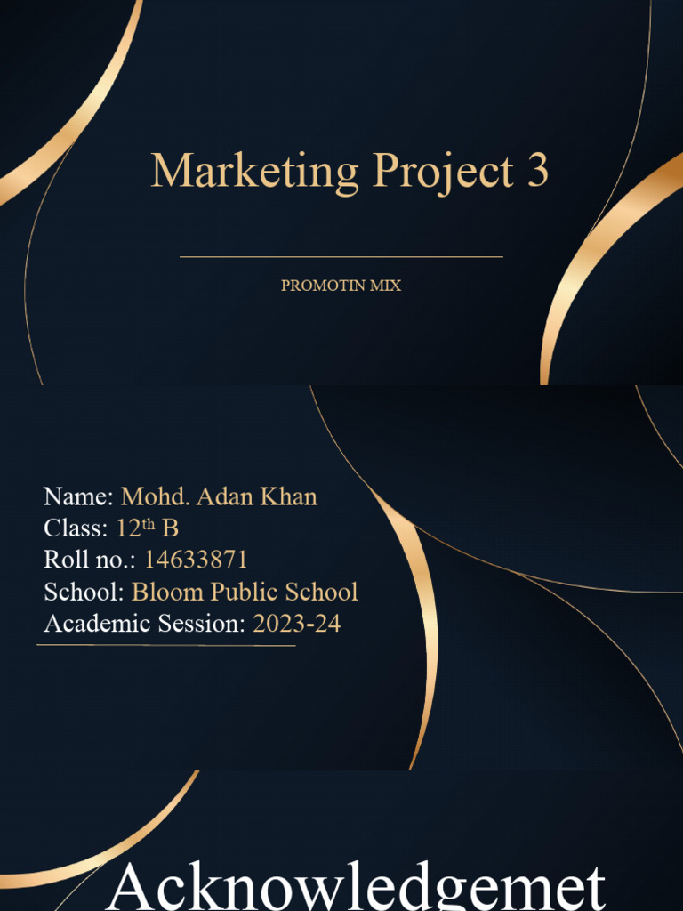 Marketing Project Promotion Mix | PDF | Sales | Advertising