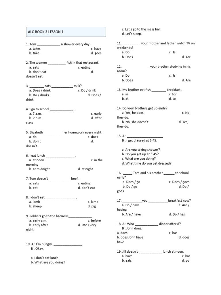 Alc Book 3 Lessons 1. 2 Arregaldo | PDF