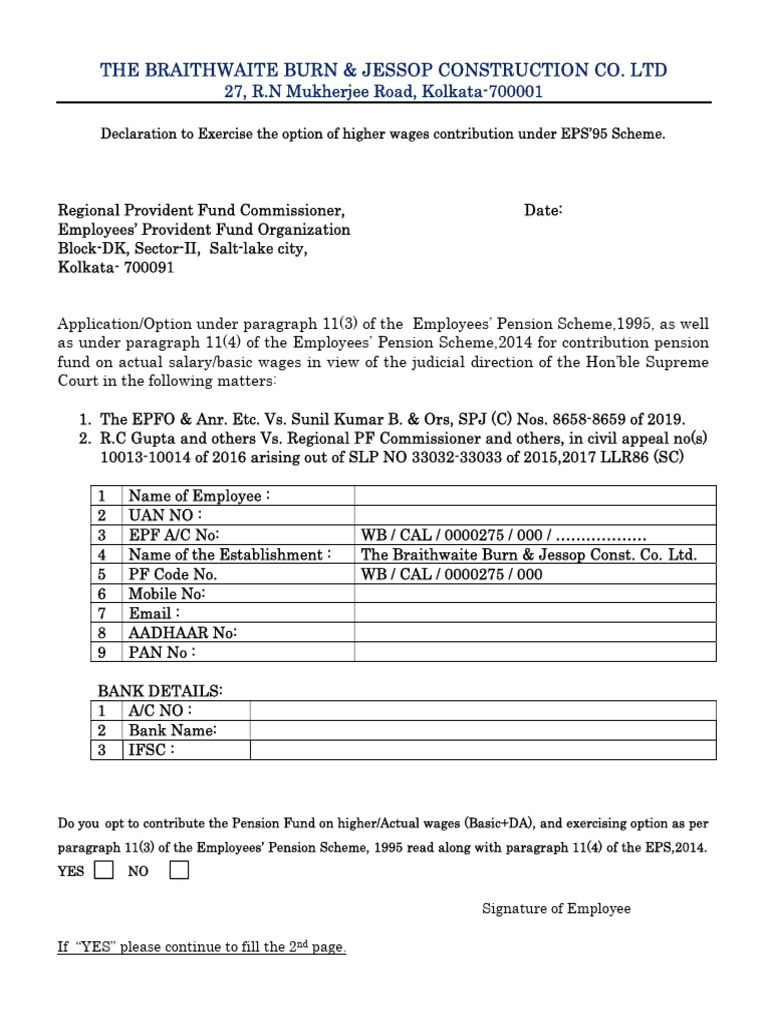 Pension Joint Declaration Form | PDF | Factor Income Distribution | Labor
