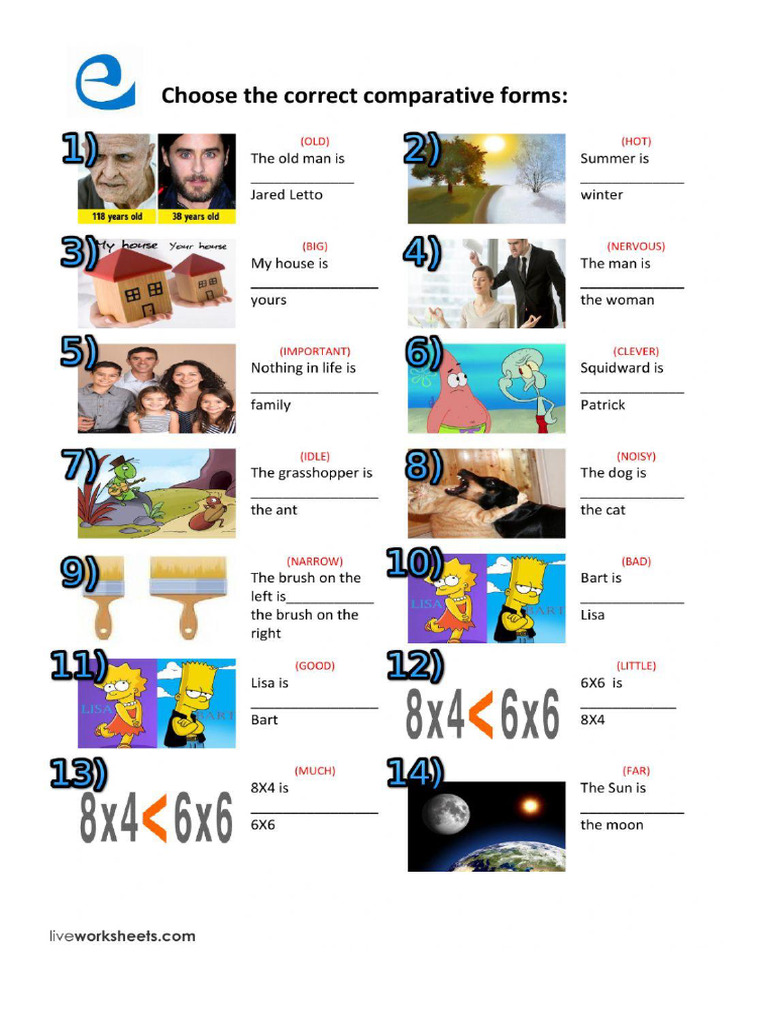 Comparatives With Pictures | PDF