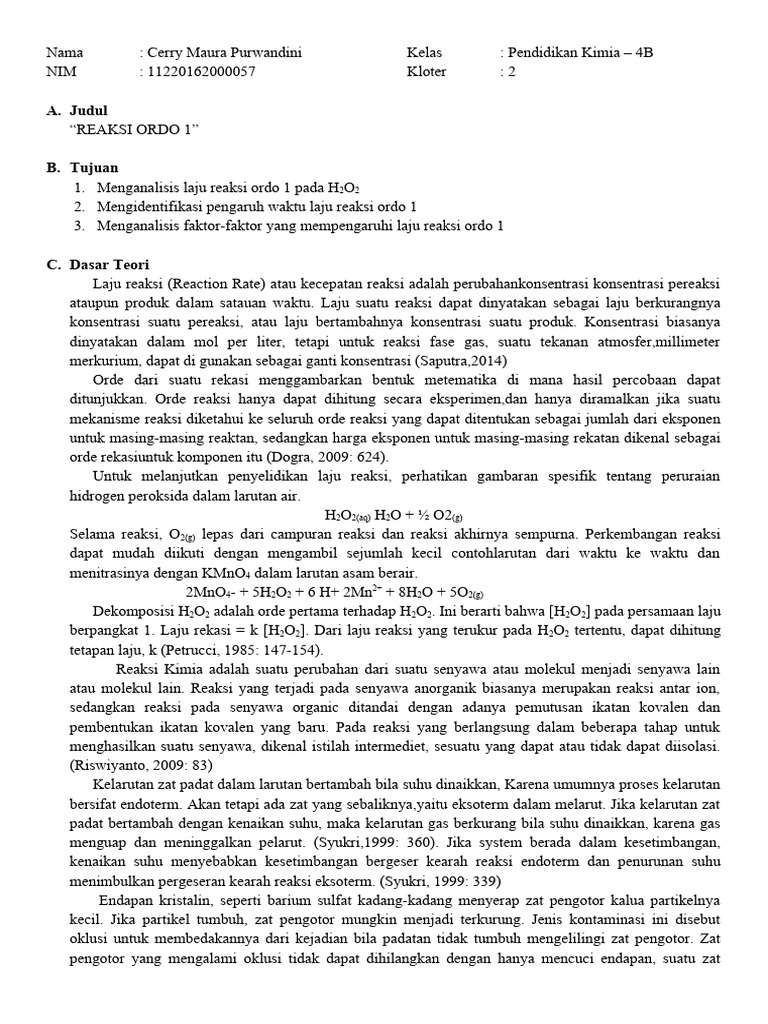 Resume Ordo 1 | PDF | Sains & Matematika