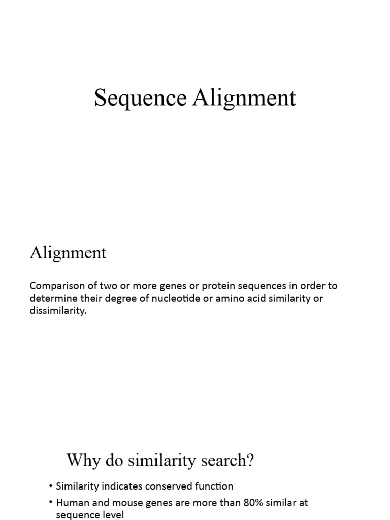 Sequence Alignment | PDF Sequence Alignment | PDF