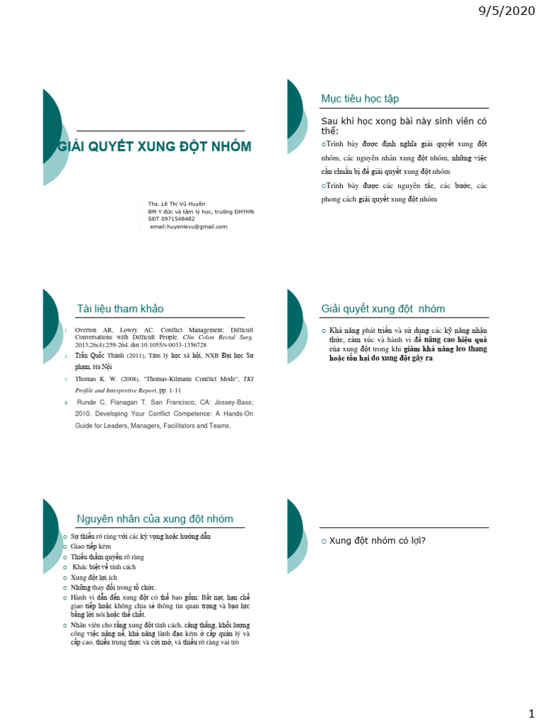 Giai Quyet Xung Dot Nhom - G I SV | PDF