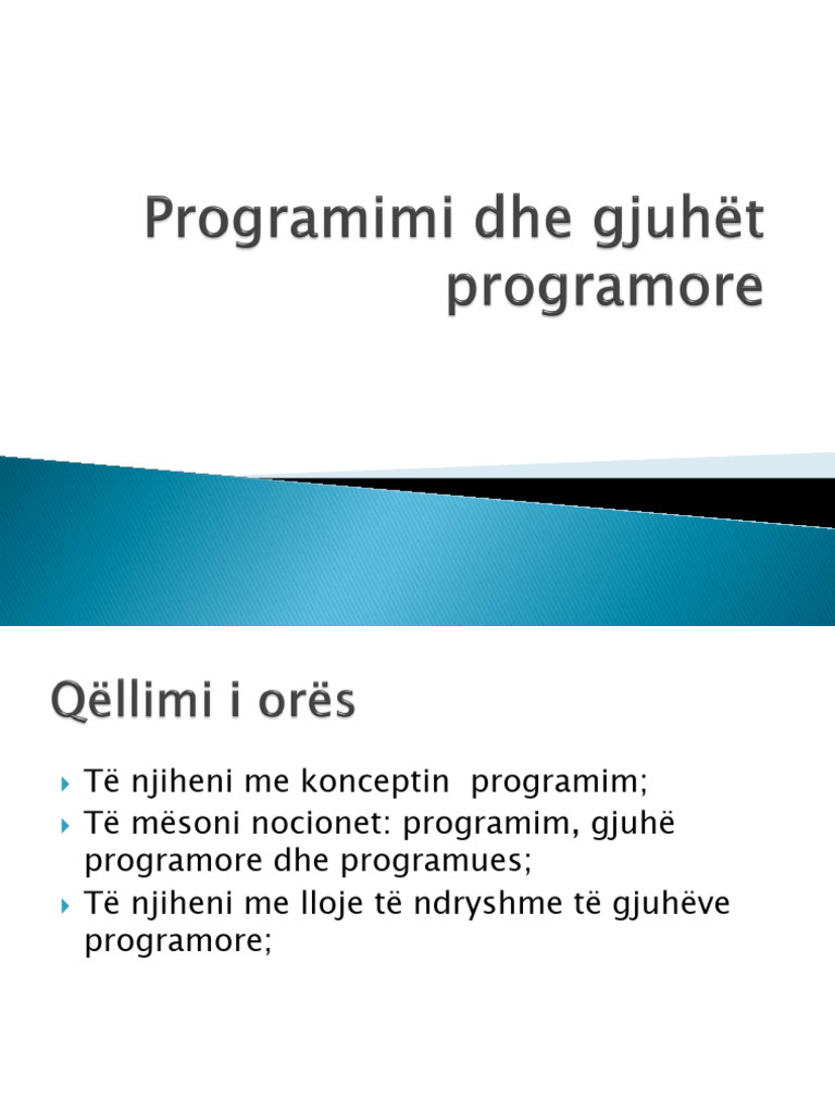 Programimi Dhe Gjuhët Programore | PDF