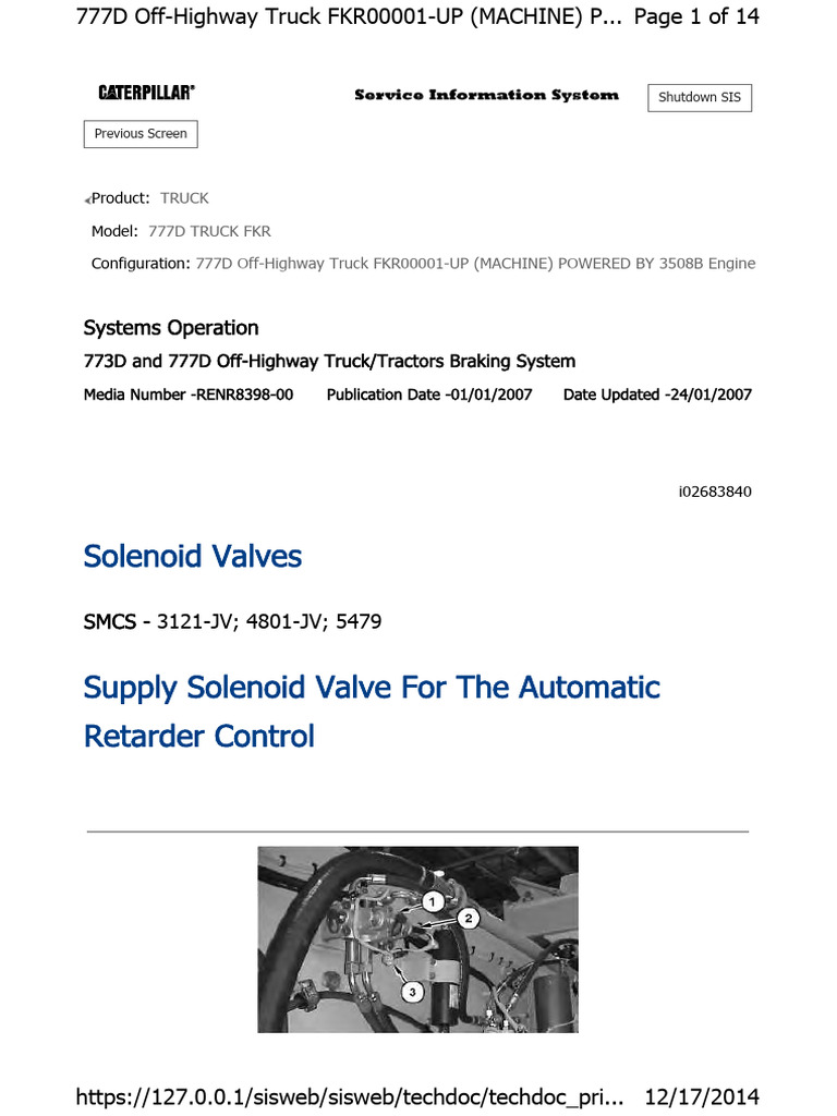 777D Systetm Operation - Solenoid Valves | PDF | Vacuum Tube | Truck