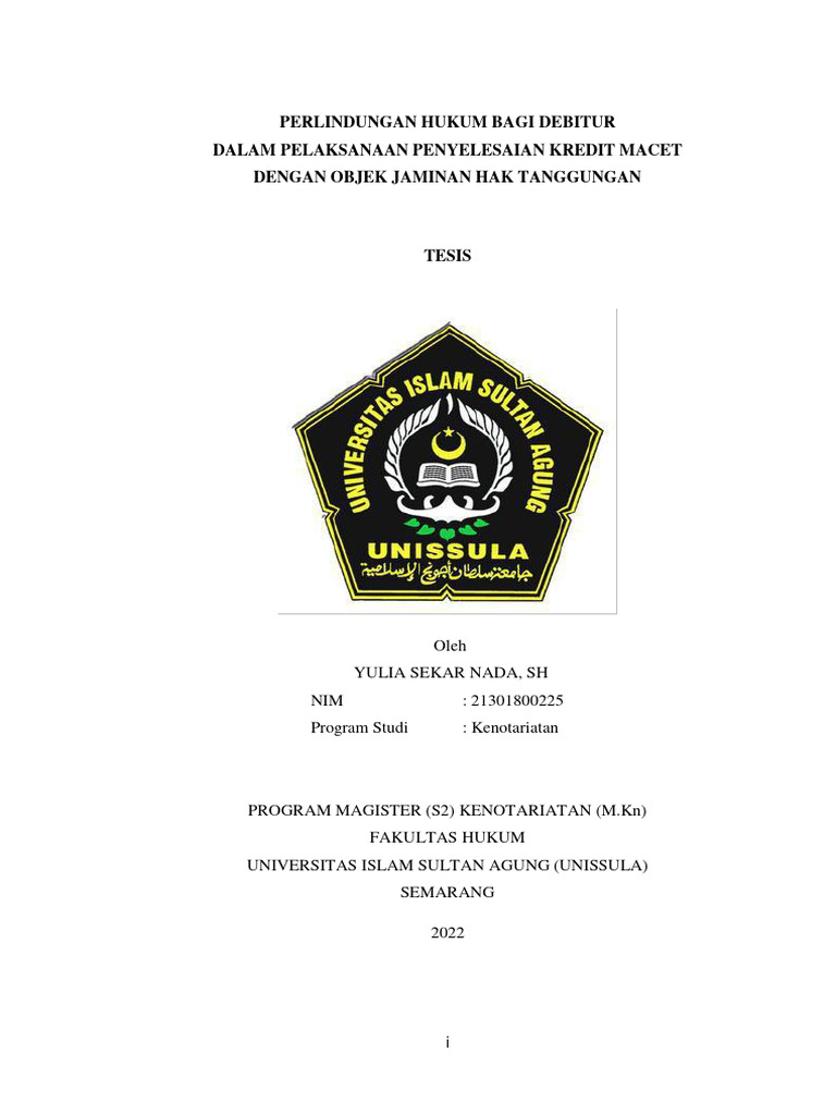 Perlindungan Hukum Debitur Kredit Macet | PDF