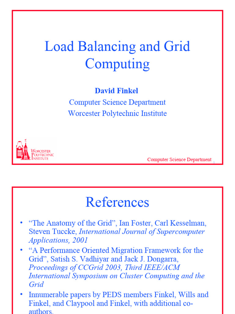 Load Balancing In Grid Pdf Grid Computing Load Balancing Computing