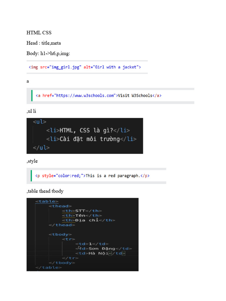 HTML CSS | PDF HTML CSS | PDF
