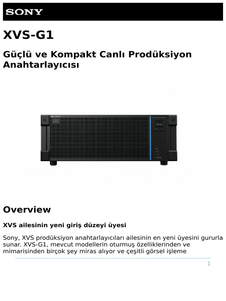 XVS G1 | PDF