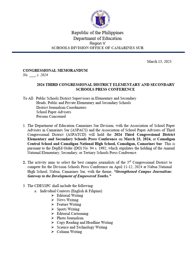 CONGRESSIONAL MEMO Unsigned | PDF | Camera