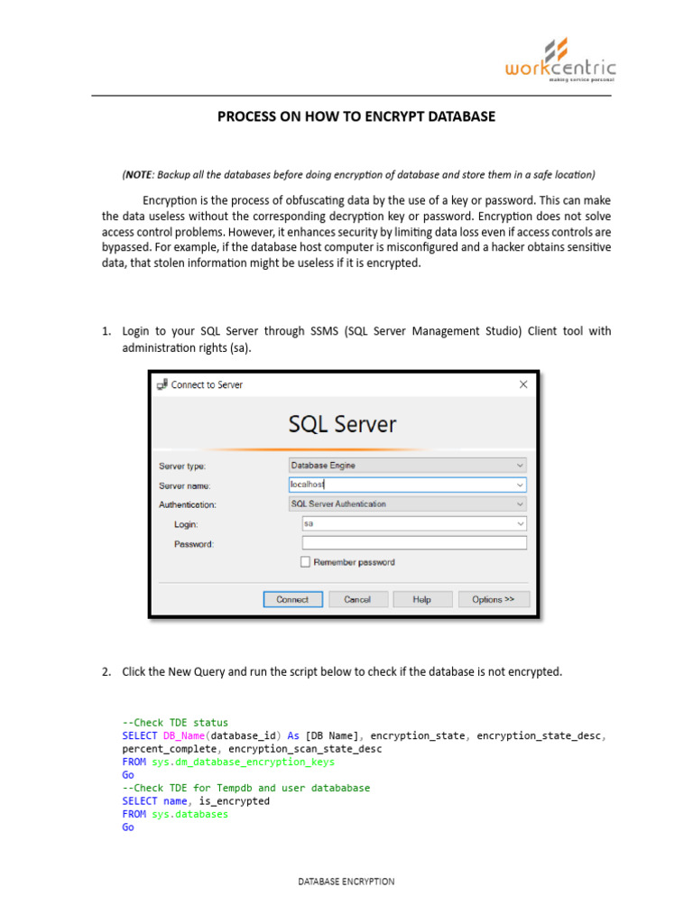 Sql Database Encryption Guide Pdf Databases Microsoft Sql Server