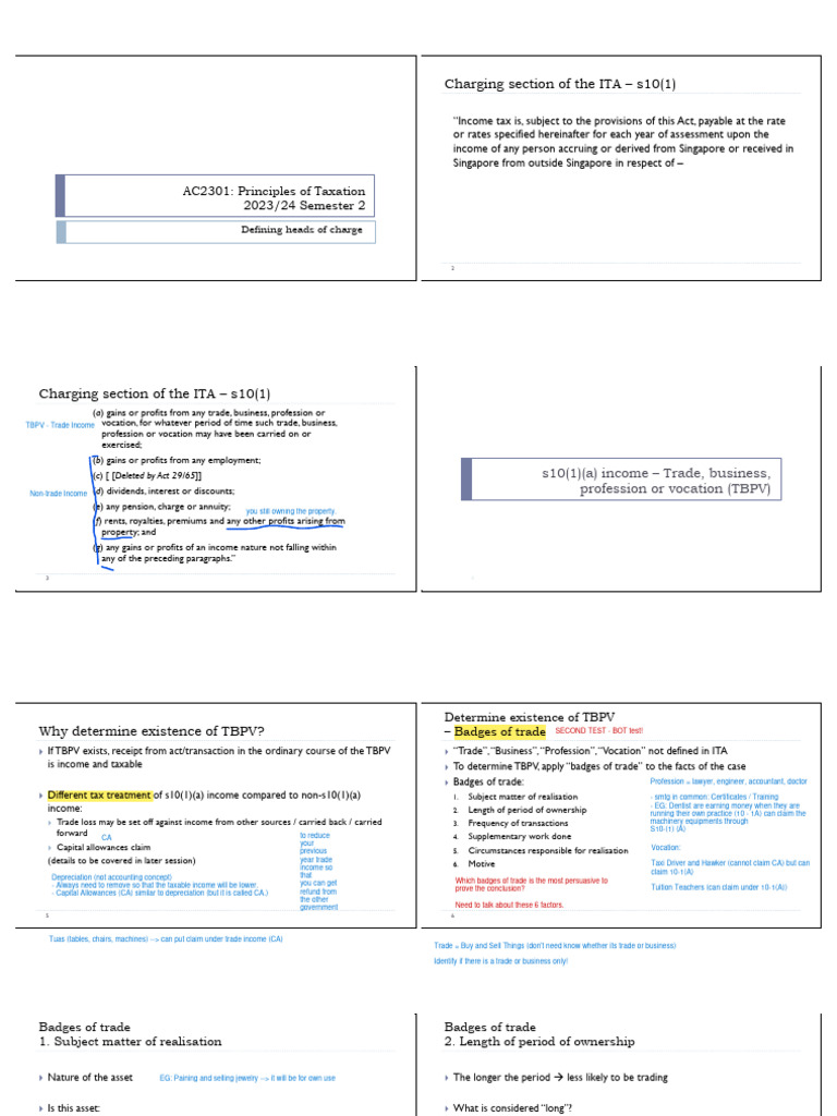 Seminar 2 - Heads of Charge | PDF | Dividend | Income
