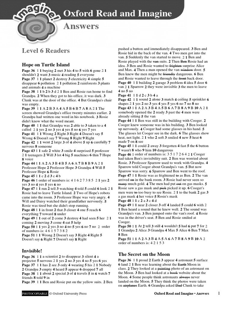 Readers Assessment Key | PDF