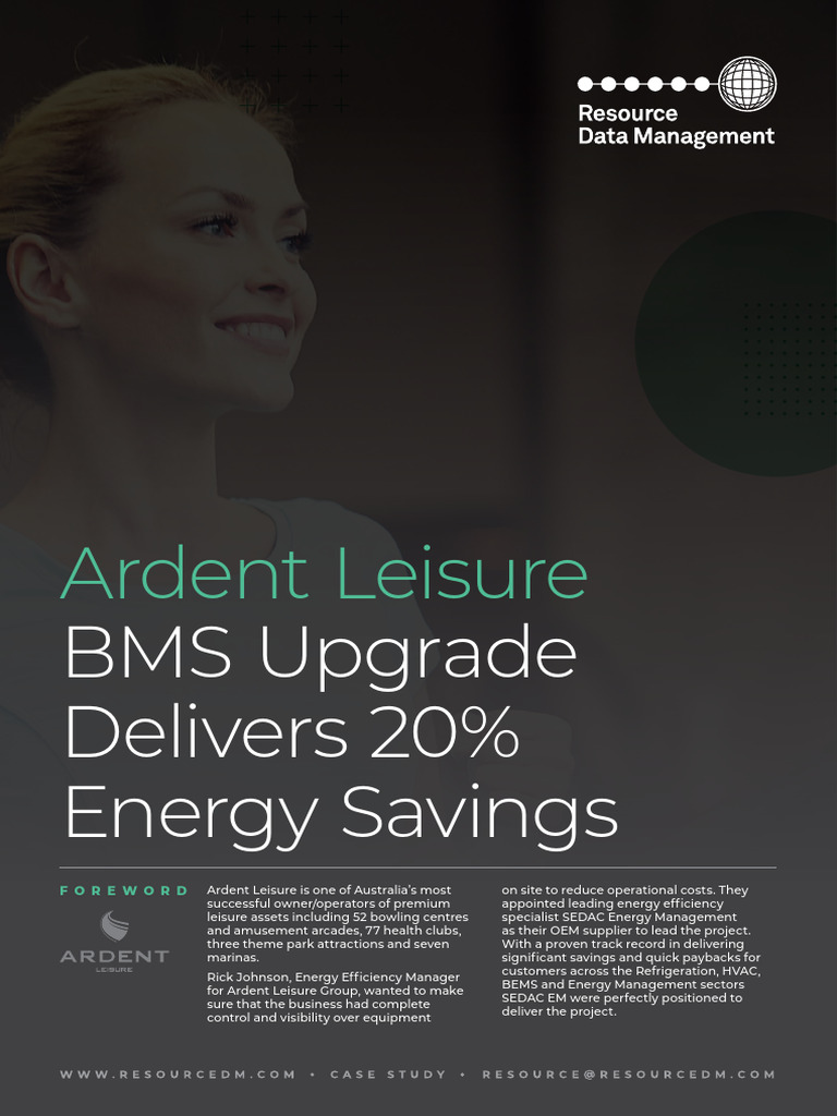 RDM Case Study Ardent Leisure | PDF | Program Optimization | Efficient Energy Use