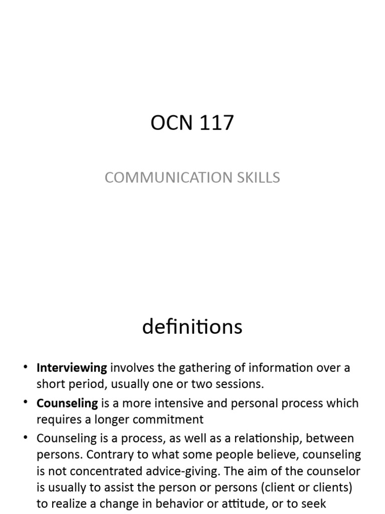 Ogn 117 2021 Forms of Communication | PDF | Psychotherapy | Counseling ...