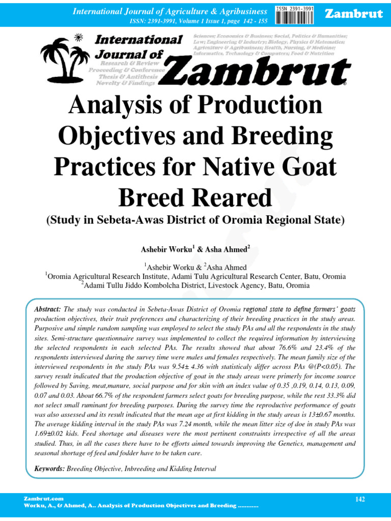 Ashebir Breeding-Goat Sebeta | PDF