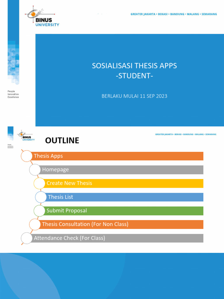 Sosialisasi Thesis Apps - Student | PDF