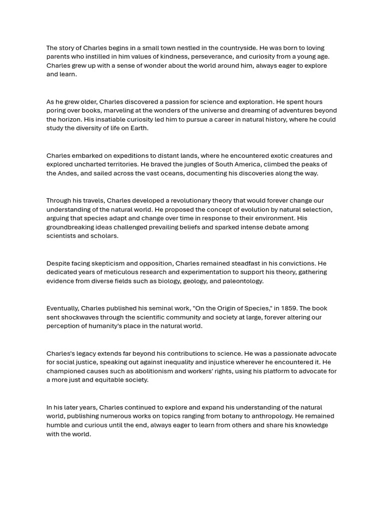 Charles Story | PDF | Science | Curiosity