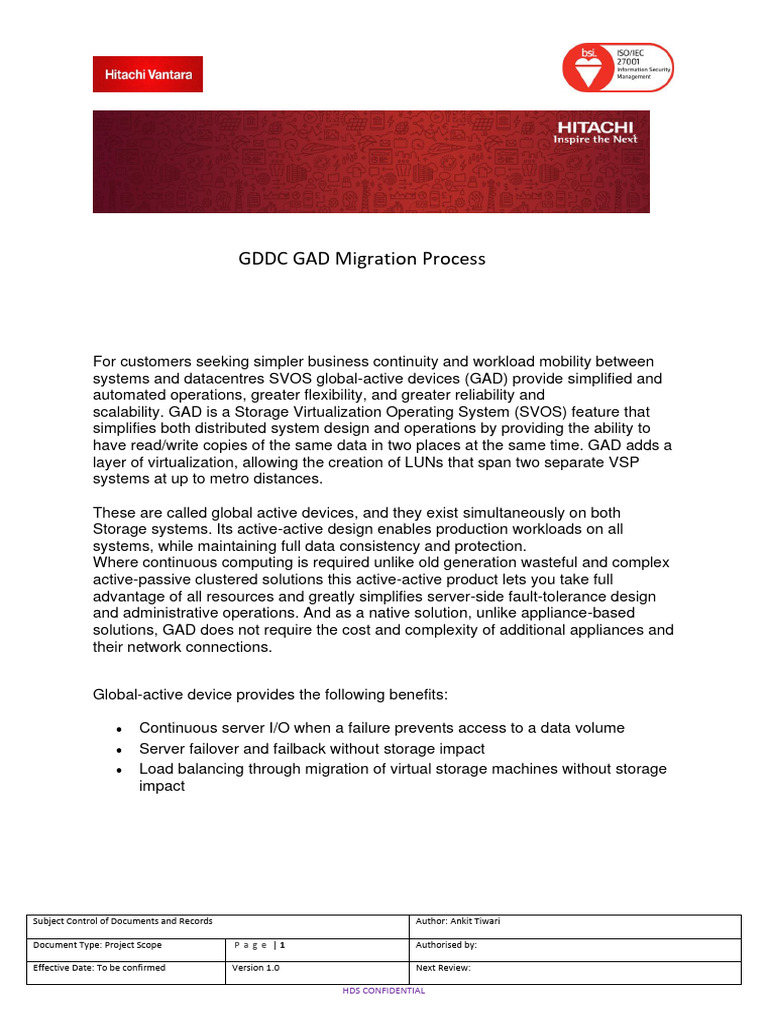 IAG GAD Migration Runbook v3 | PDF | Computer Data Storage | Computer Cluster