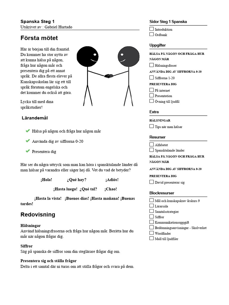 Planering Steg 1 | PDF