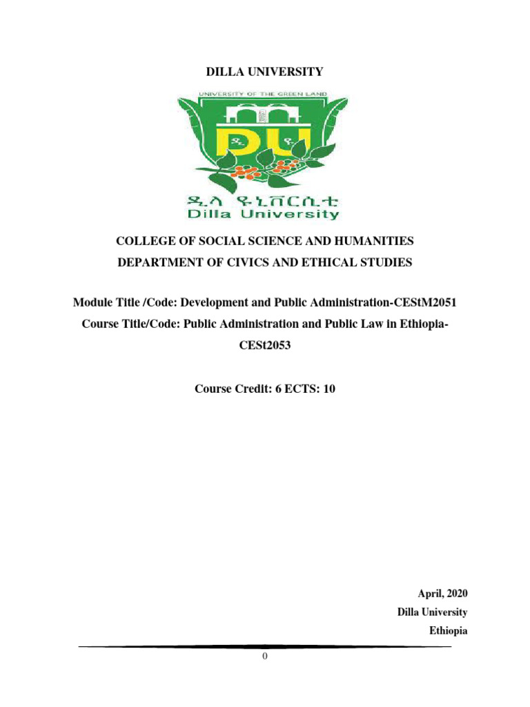 Public Administration Module | PDF | Public Administration | Administrative Law