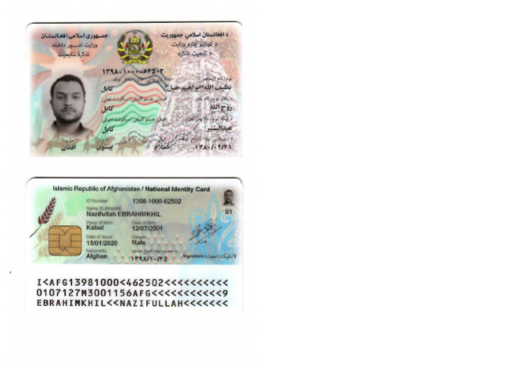 ID, Card. Tazkira | PDF