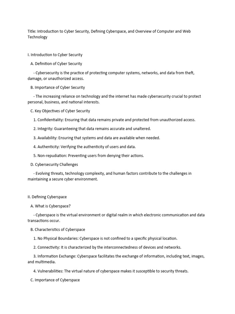 Cyber Security Note | PDF