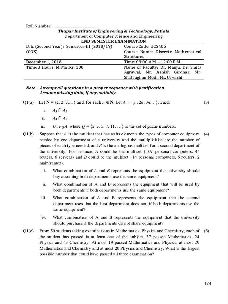EST Question Paper | PDF