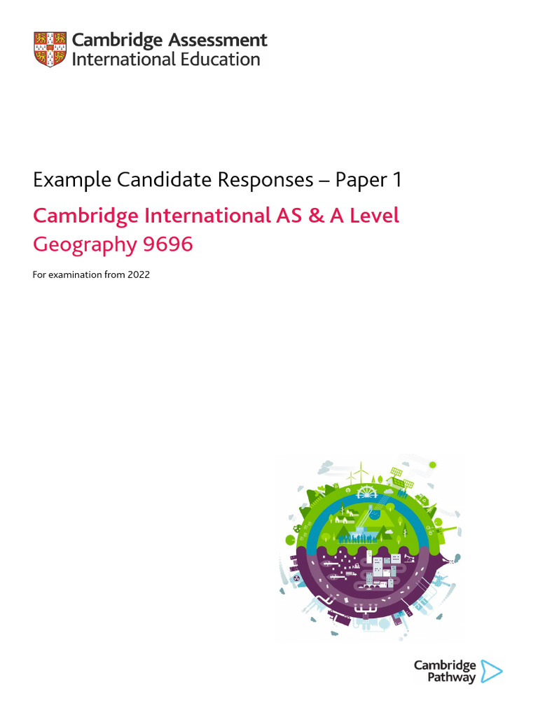 9696 Example Candidate Responses Paper 1 (For Examination From 2022 ...