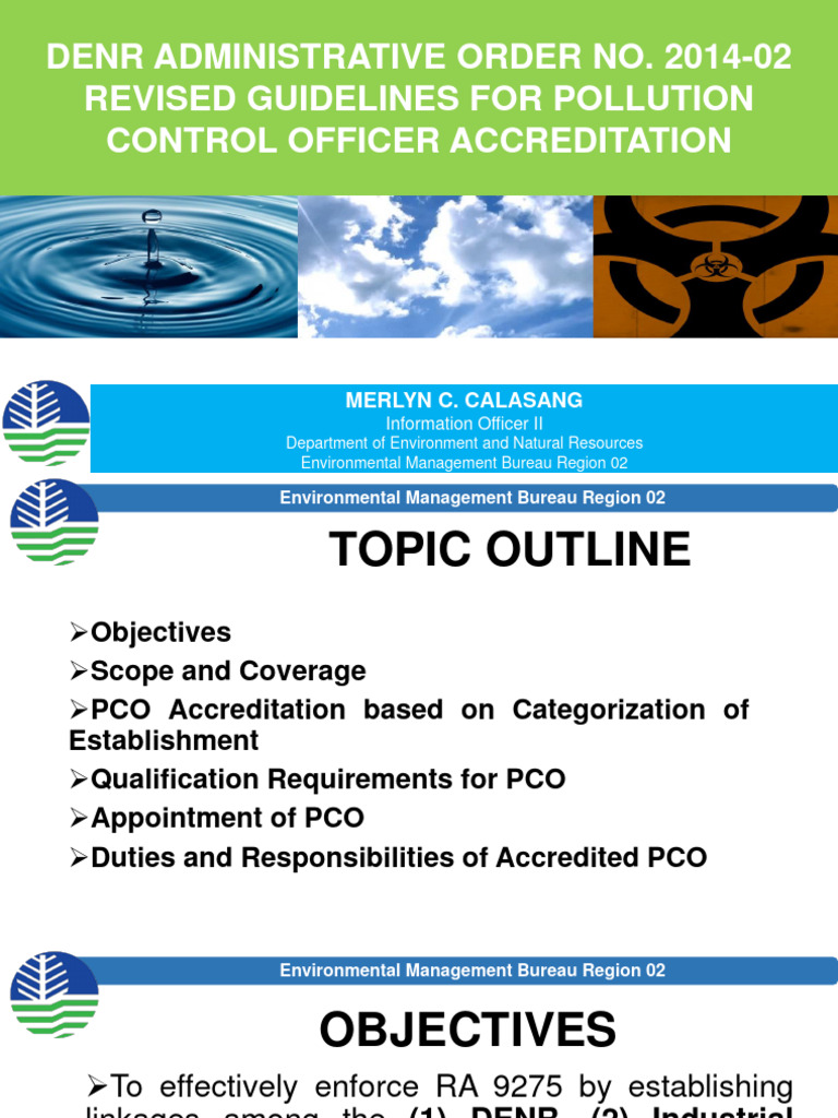 Pollution Control Officer Accreditation Guidelines | PDF | Chlorine ...