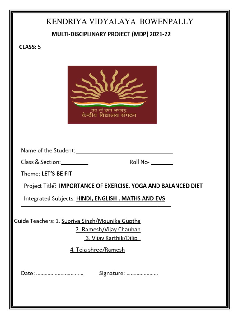 5th Class MDP New...... | PDF