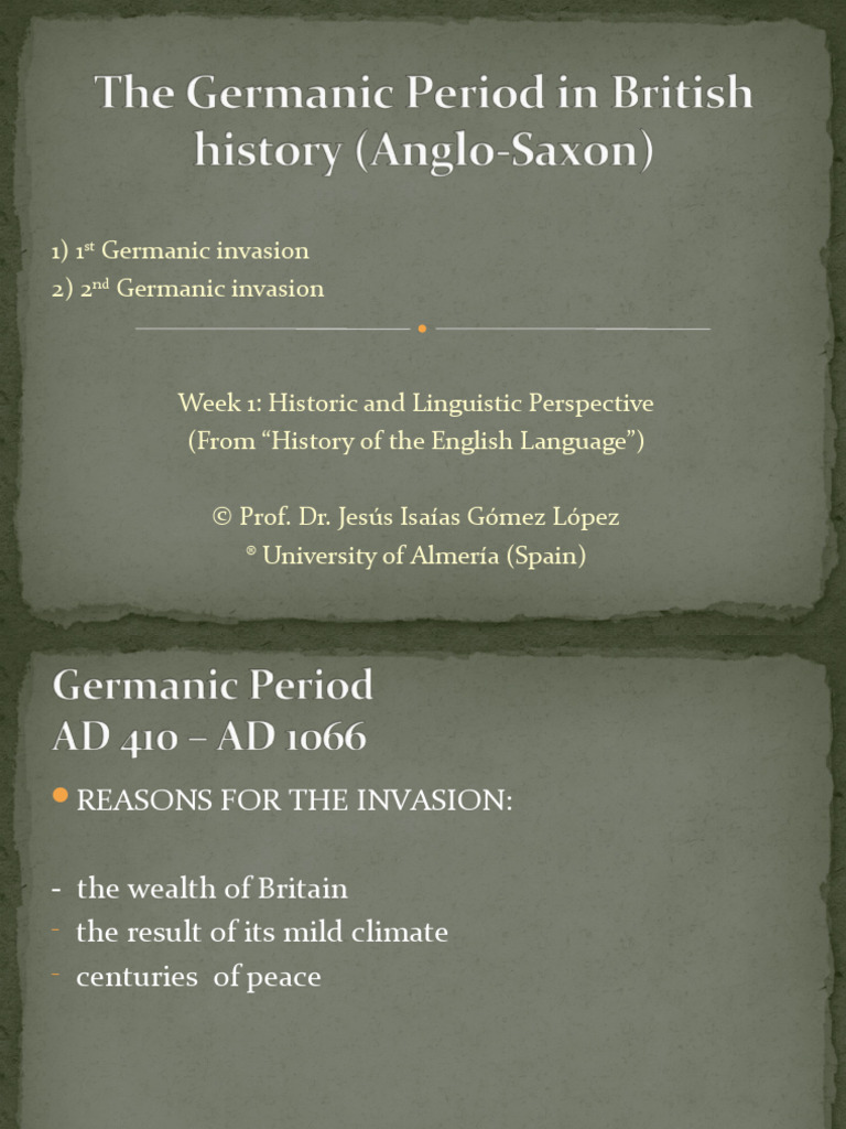 HistoricApproach - The Germanic Period in British History (Anglo-Saxon ...