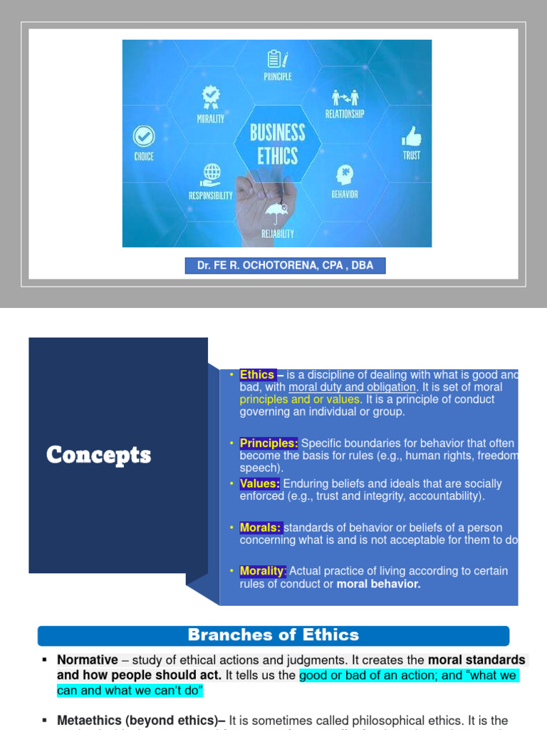 Business Ethics For Review | PDF | Morality | Business Ethics