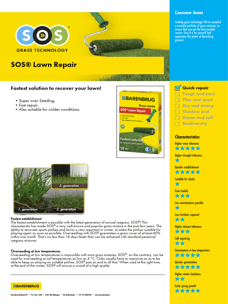 SOS® Lawn Repair | Download Free PDF | Lawn | Earth Sciences