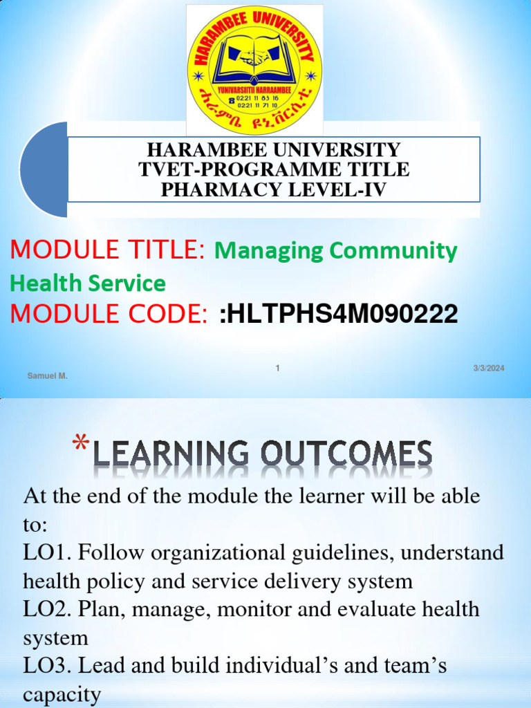 Managing Community Health Services | PDF | Health Care