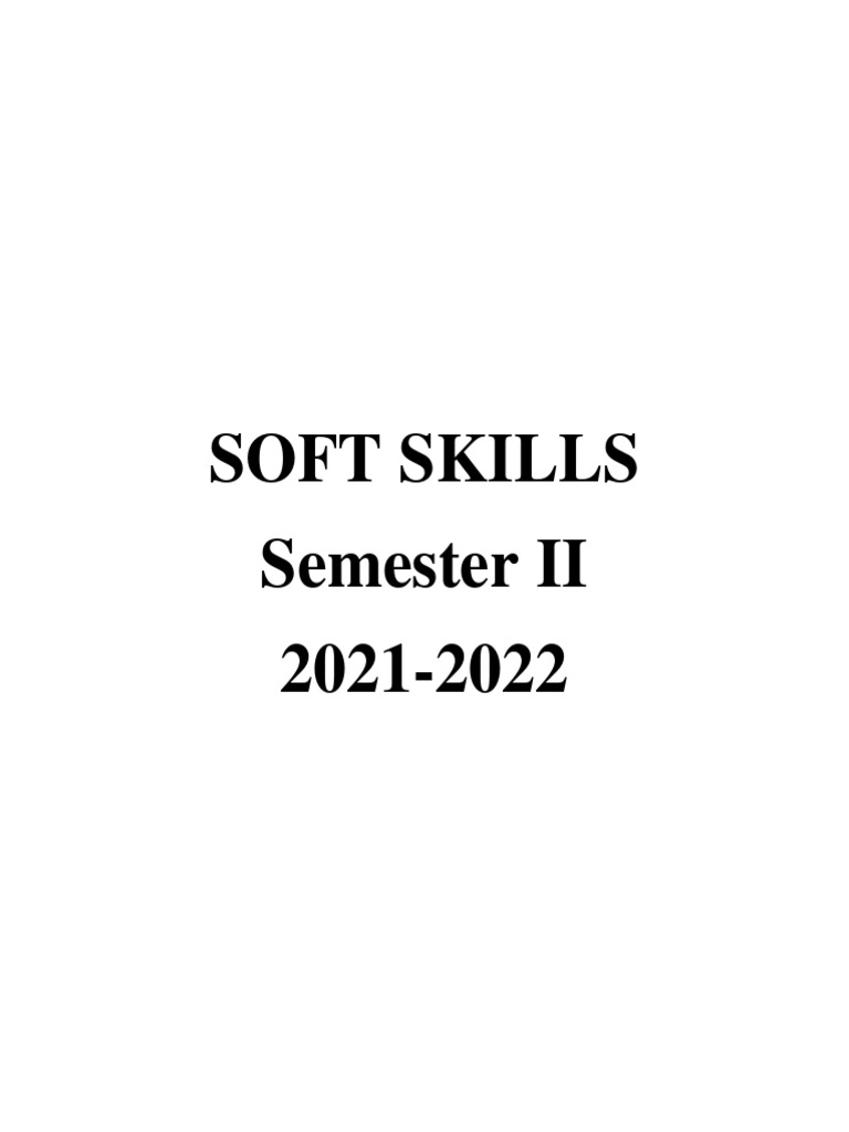 Soft Skills Sem II Study Material 2021-22 | PDF | Attitude (Psychology ... Soft Skills Sem II Study Material 2021-22 | PDF | Attitude (Psychology ...