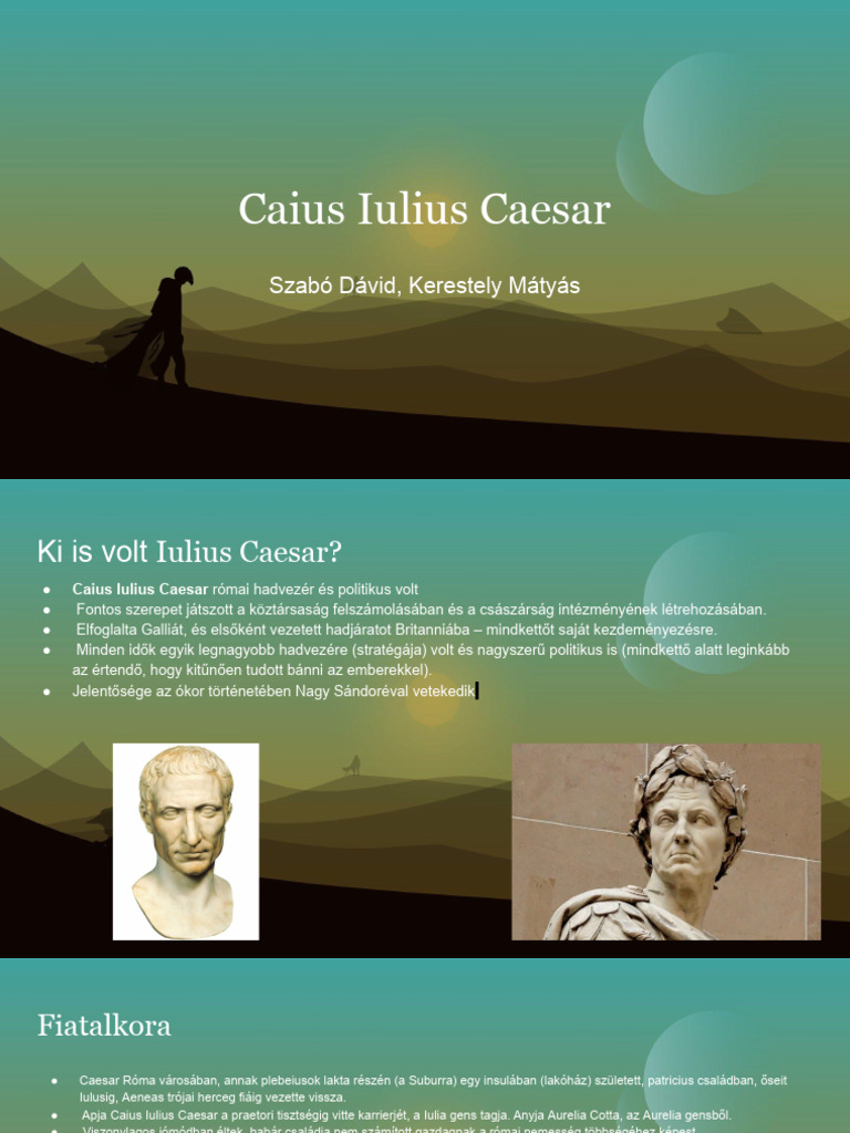 SZABÓ DÁVID - Proiect Caius Iulius Caesar | PDF