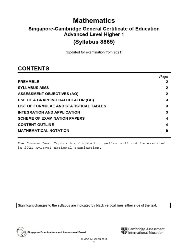 Mathematics: (Syllabus 8865) | PDF | Mathematics | Quadratic Equation