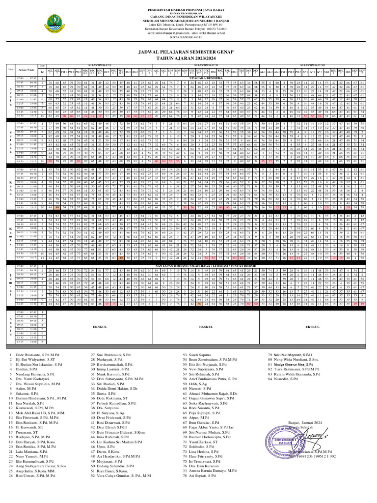 Jadwal Persiapan Ukk | PDF
