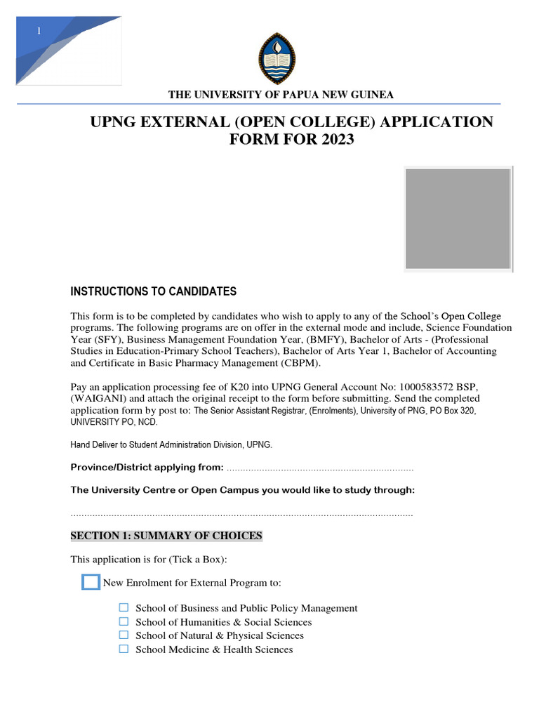 2023 ApplicationForm EXTERNAL | PDF